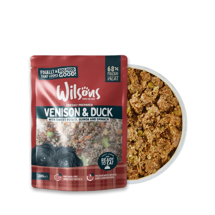 Wilsons Venison/Duck Fresh Dog Food 380g – Bradlands Pet Supplies